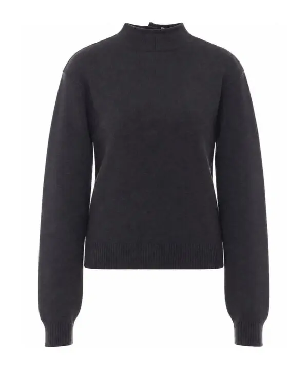 LEMAIRE Reversible Buttoned Sweater In Cashmere - Stone