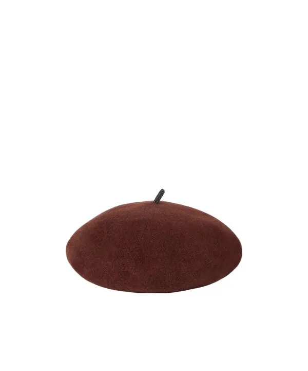 Brunello Cucinelli Wool Beret With Precious Detail