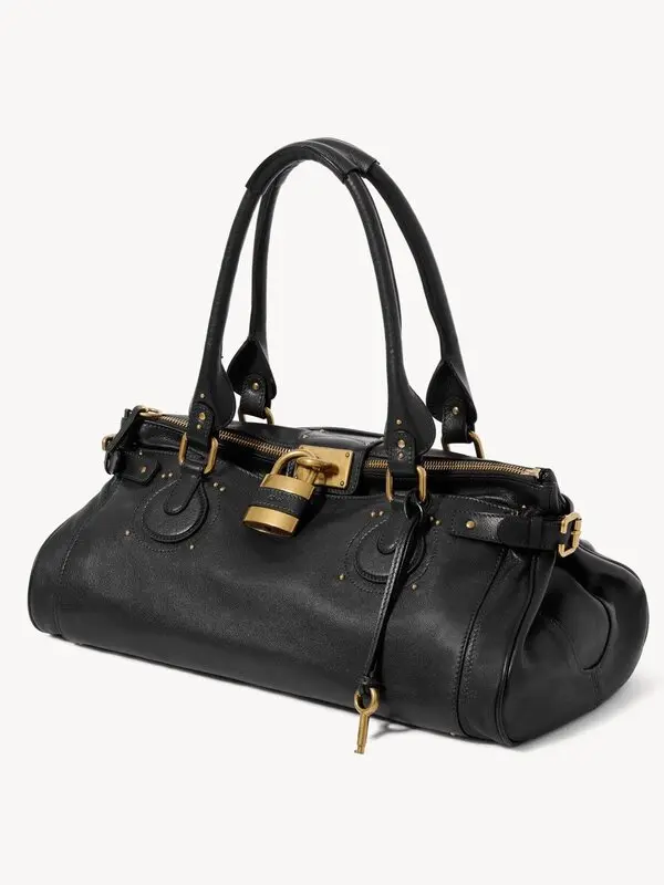 Chloé Xl Paddington Weekender Bag In Grained Leather