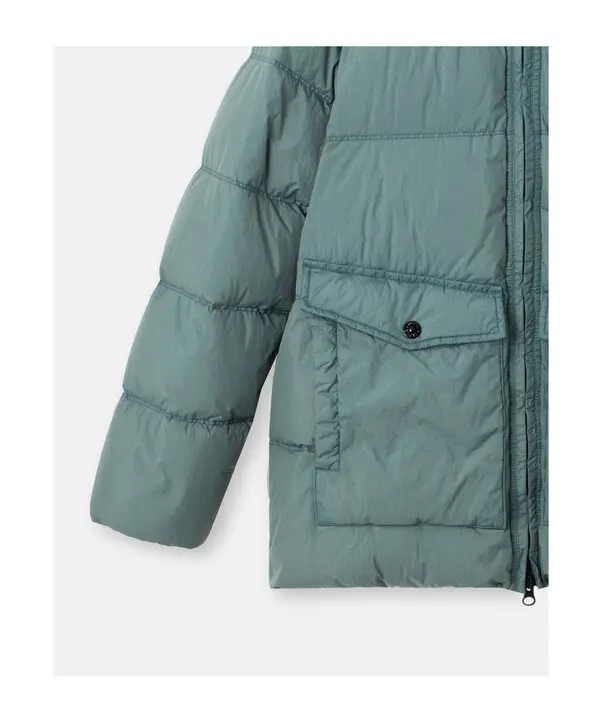 Stone Island Hooded Down Jacket With Anti-drop