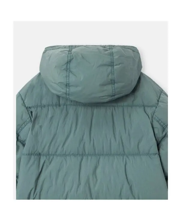 Stone Island Hooded Down Jacket With Anti-drop