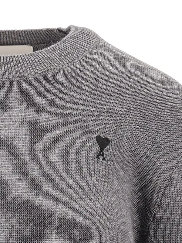AMI Paris Logo Crew Neck Knitted Jumper