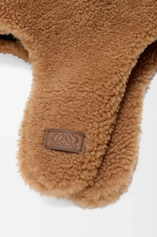 Loewe Aviator Hat In Shearling