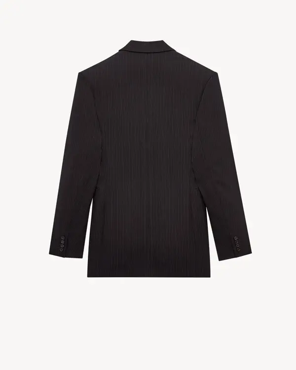 Saint Laurent Double-breasted Striped Jacket