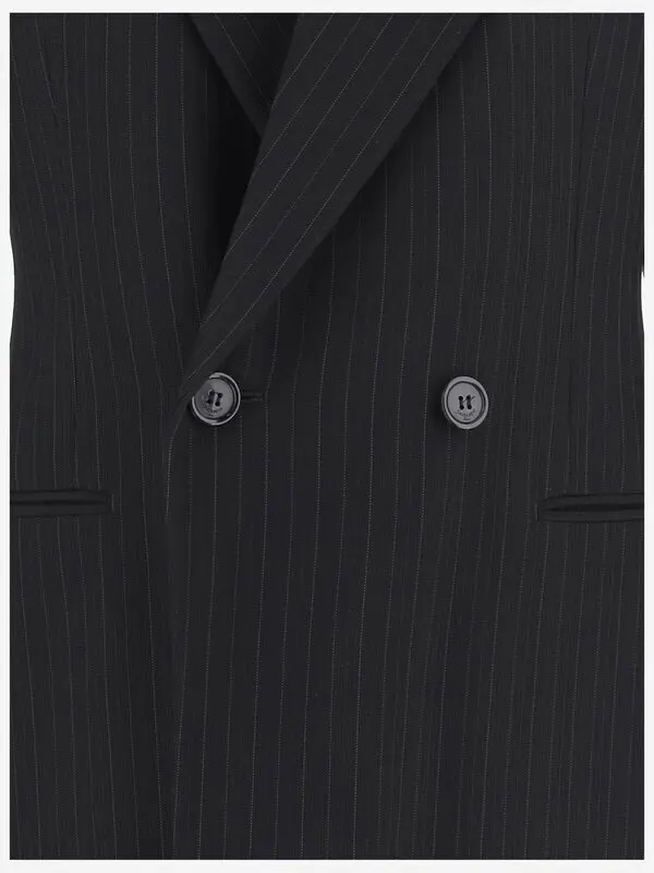 Saint Laurent Double-breasted Striped Jacket