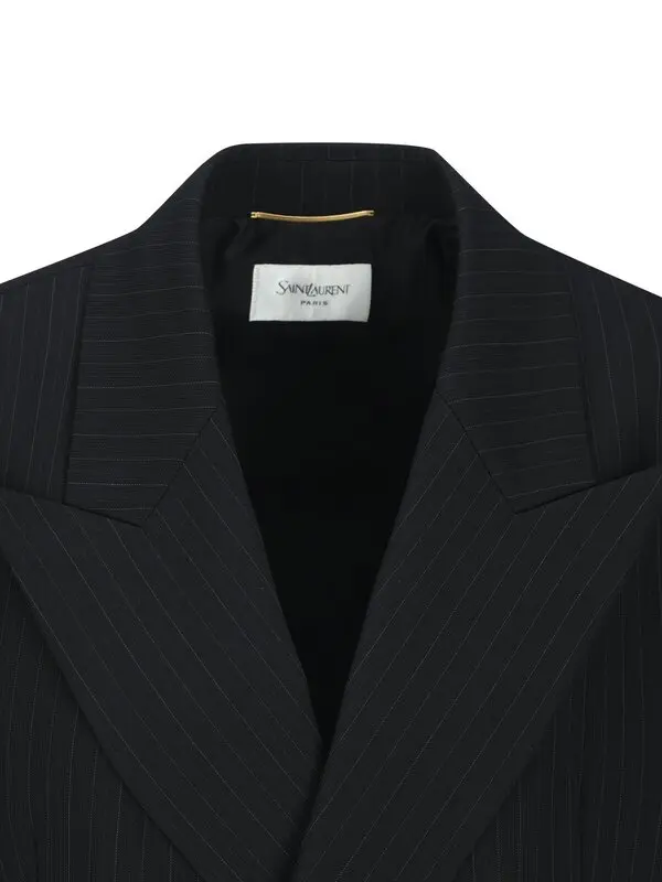 Saint Laurent Double-breasted Striped Jacket