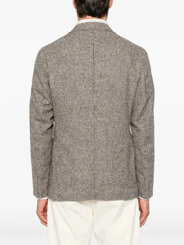 Eleventy Houndstooth-pattern Single-breasted Blazer