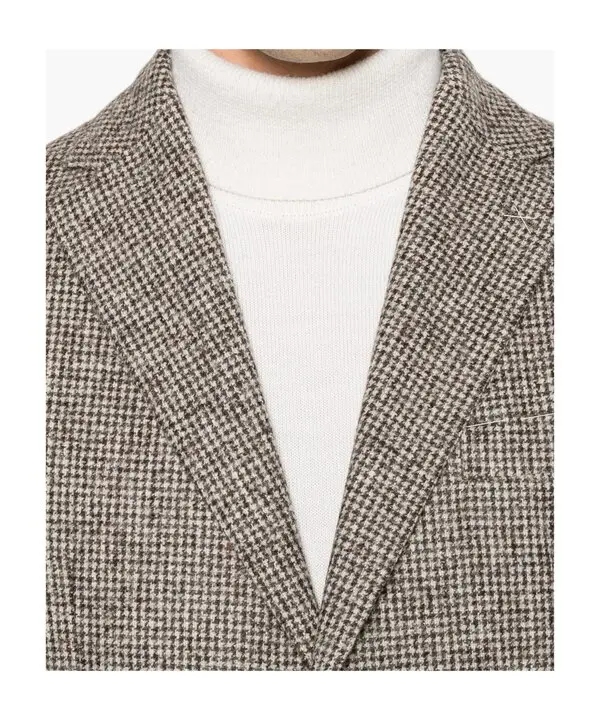 Eleventy Houndstooth-pattern Single-breasted Blazer
