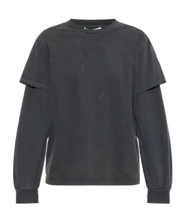 GANNI Future Heavy Jersey Long-sleeve T-shirt