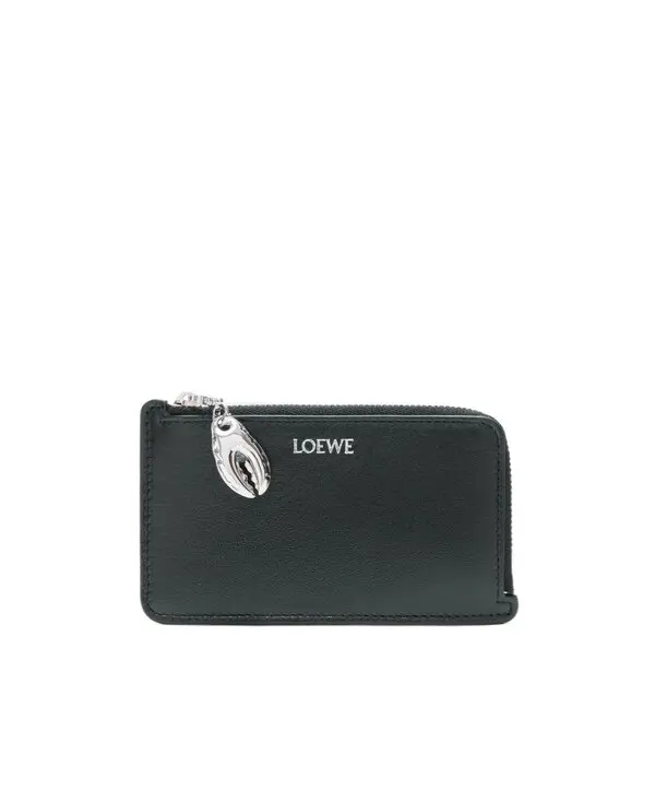 Loewe Claw Coin Cardholder In Glossy Lambskin - Black