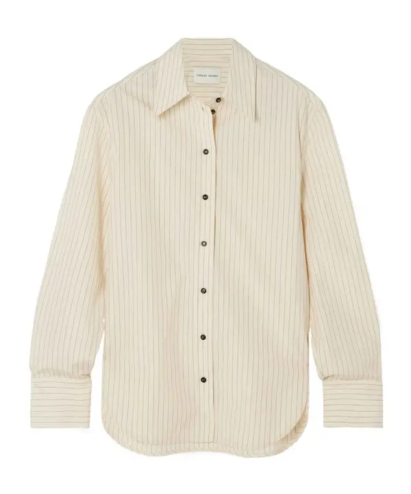 Loulou De Saison Pinstripe Shirt - Ivory/black