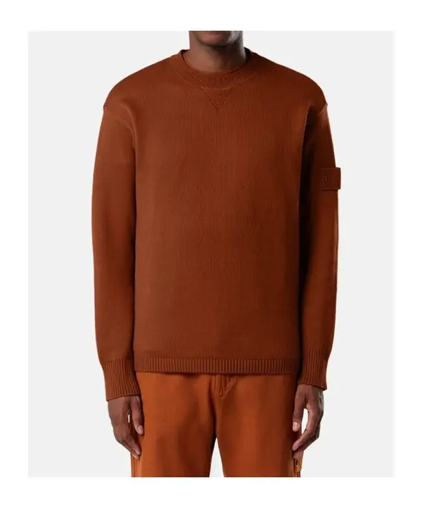Stone Island Regular-fit Crewneck Jumper With Ribbed Trims