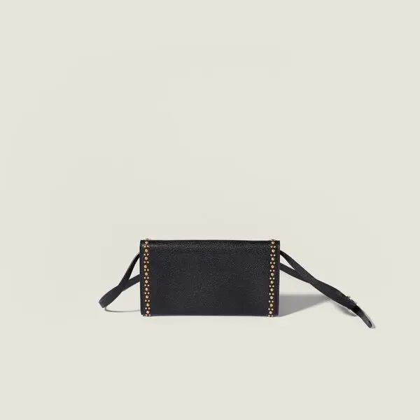 Miu Miu Leather Wallet With Shoulder Strap