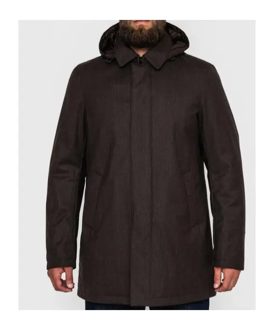 Herno Wool Hooded Single-breasted Coat