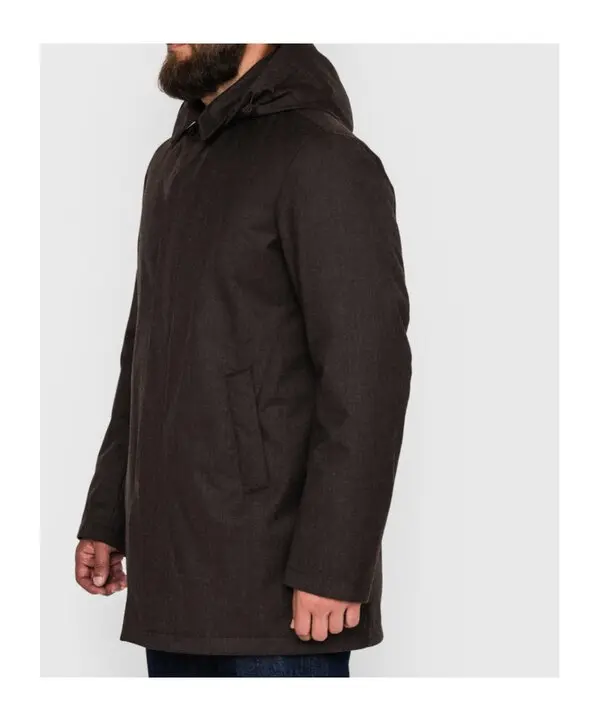 Herno Wool Hooded Single-breasted Coat
