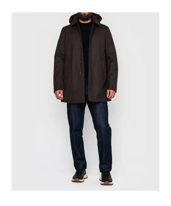Herno Wool Hooded Single-breasted Coat