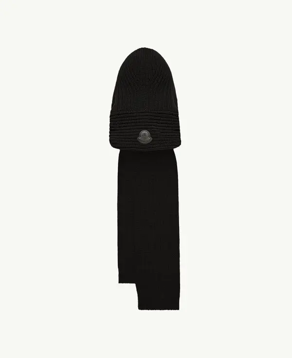 Moncler Logo Patch Hooded Scarf