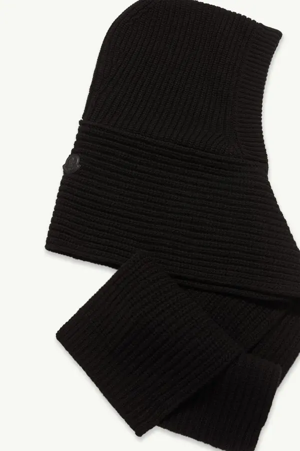 Moncler Logo Patch Hooded Scarf