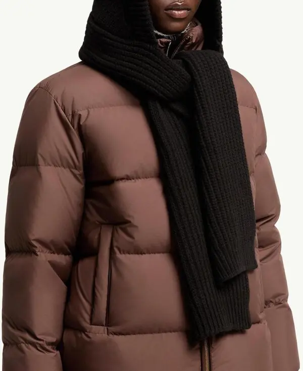 Moncler Logo Patch Hooded Scarf