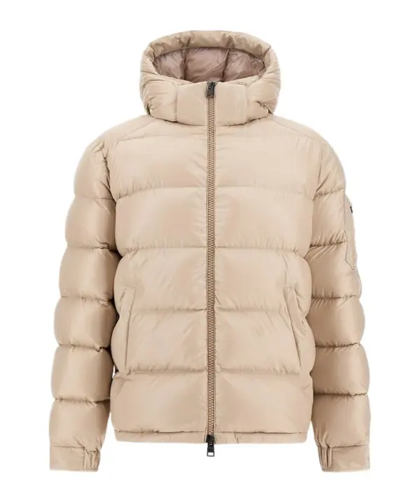 Herno Quilted Technical Fabric Short Hooded Down Jacket - Brown