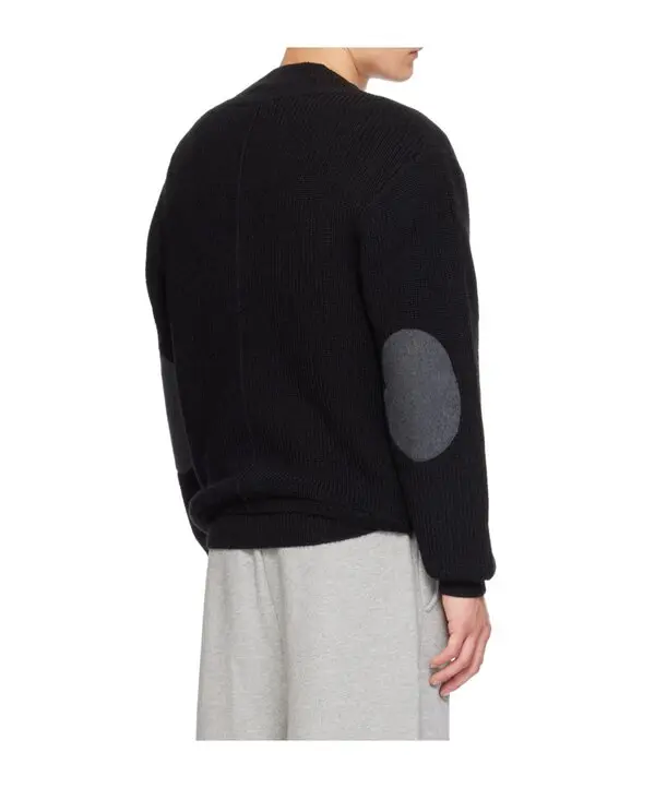 ENTIRE STUDIOS Knitted V-neck Sweater - Black