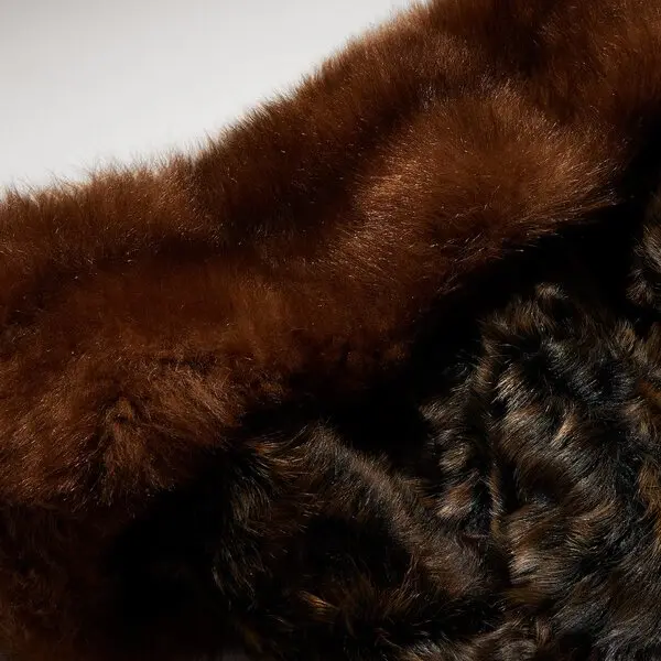 Gucci Shearling Cape - Dark Brown