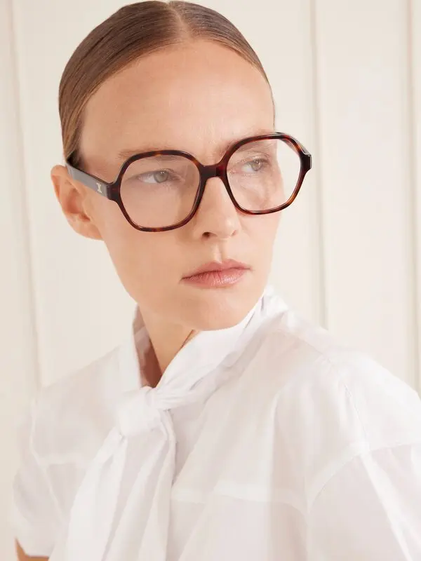 Celine Triomphe Mini Round-frame Acetate Glasses
