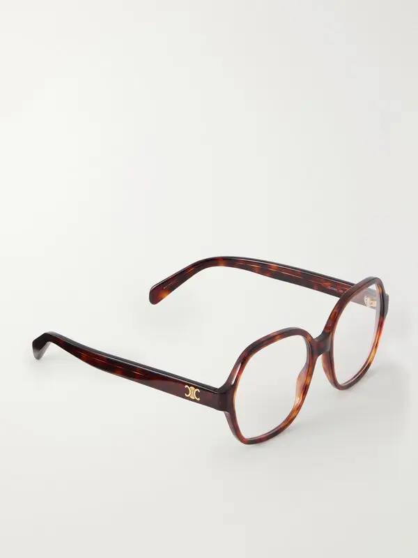 Celine Triomphe Mini Round-frame Acetate Glasses