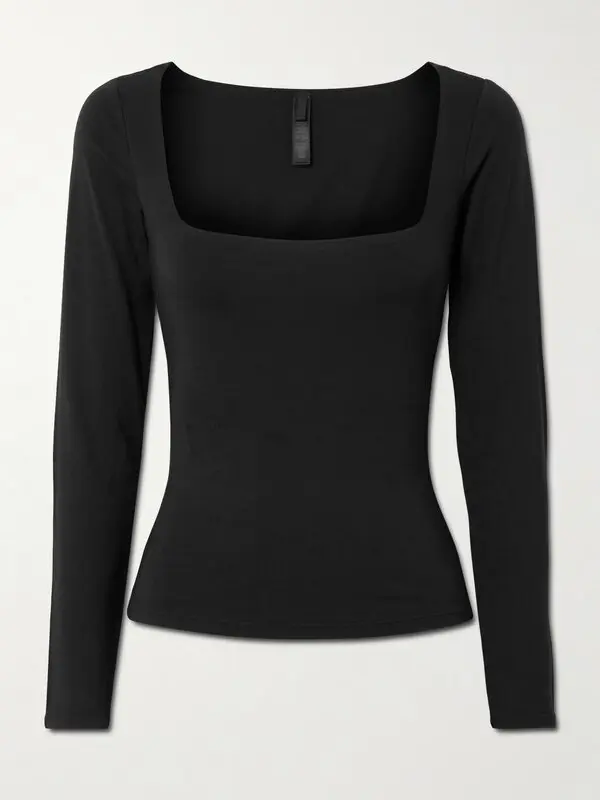 SKIMS Long-sleeved T-shirt - Black