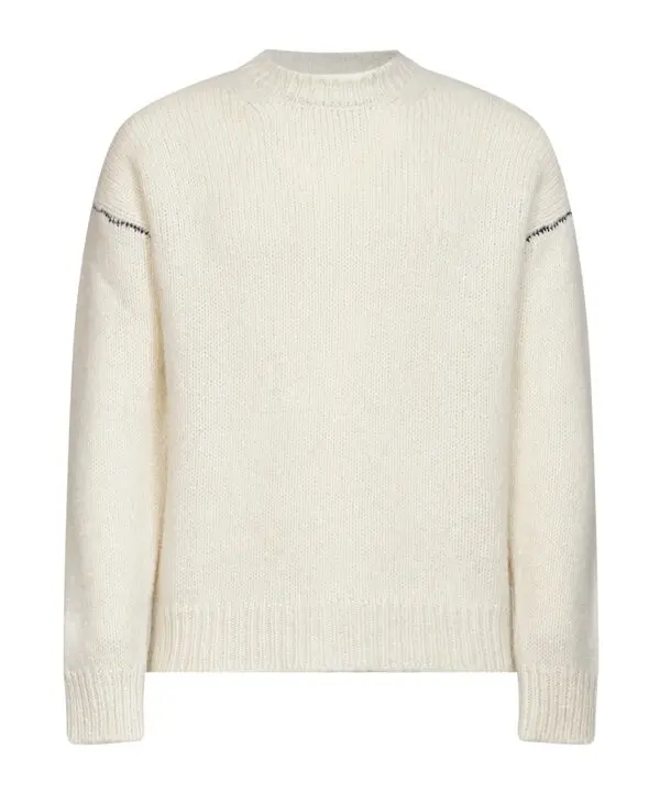 ROBERTO COLLINA Contrast-stitch Crew-neck Sweater - No