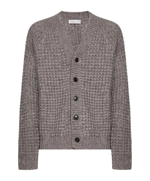 ROBERTO COLLINA Waffle Knit V-neck Cardigan