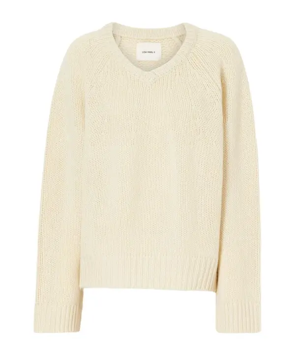 LISA YANG Ribbed V-neck Sweater