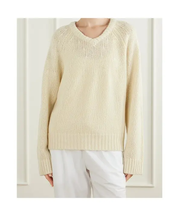 LISA YANG Ribbed V-neck Sweater