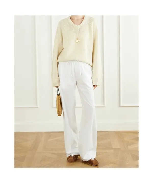 LISA YANG Ribbed V-neck Sweater