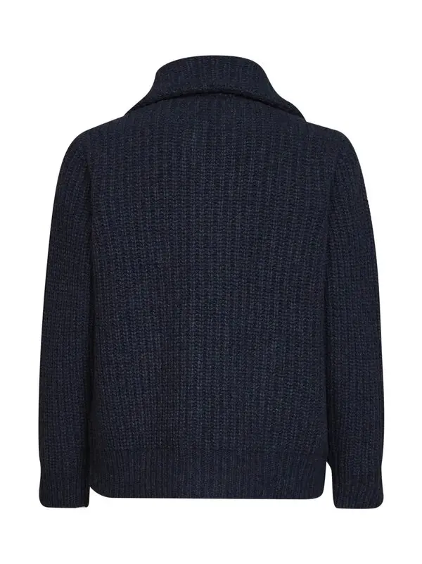 ROBERTO COLLINA Zip-up Shawl Collar Knit Jacket