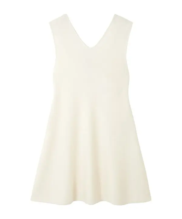 LISA YANG V-neck Mini Dress - Cream