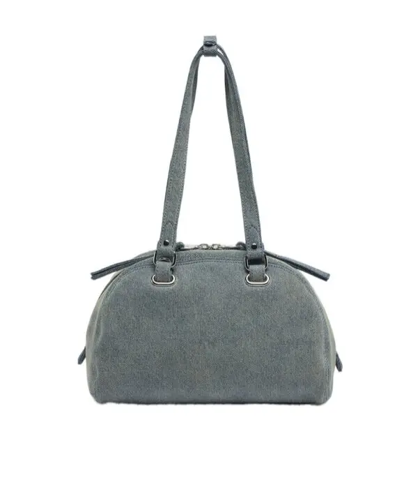 DIESEL® 1dr Dome-shoulder Bag In Denim With Oval D Logo