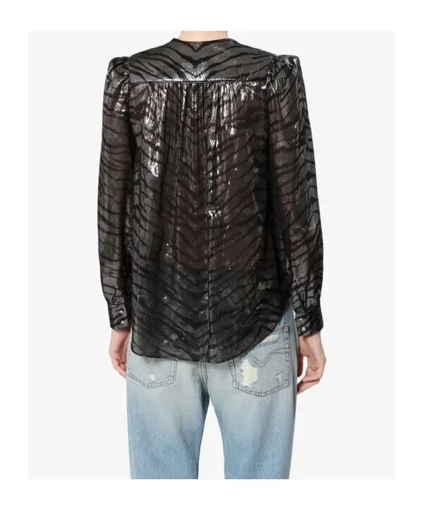 Isabel Marant Étoile Zebra-print Long-sleeve Top