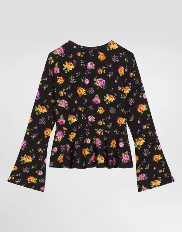 Dolce & Gabbana Flared Floral Blouse