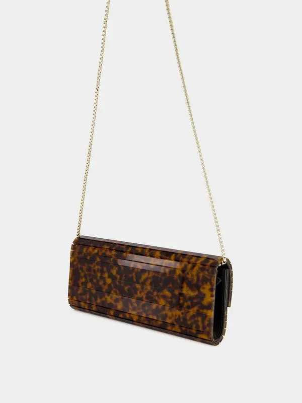 JIMMY CHOO Tortoiseshell-effect Clutch