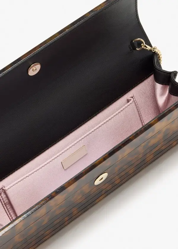 JIMMY CHOO Tortoiseshell-effect Clutch