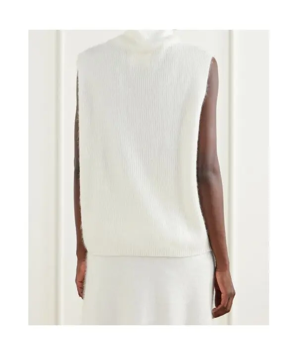 LISA YANG Fleece Turtleneck Pleated Vest