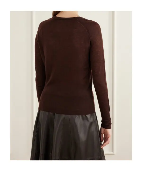JOSEPH V-neck Sweater - Dark Brown
