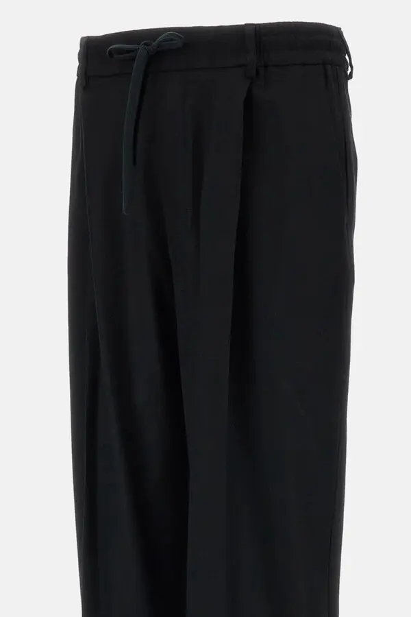 Barena Venezia Drawstring Pleated Wide-leg Trousers