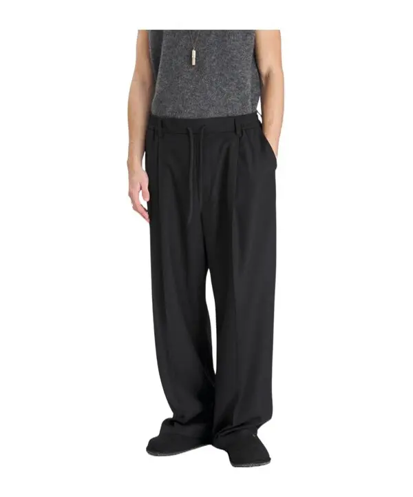 Barena Venezia Drawstring Pleated Wide-leg Trousers