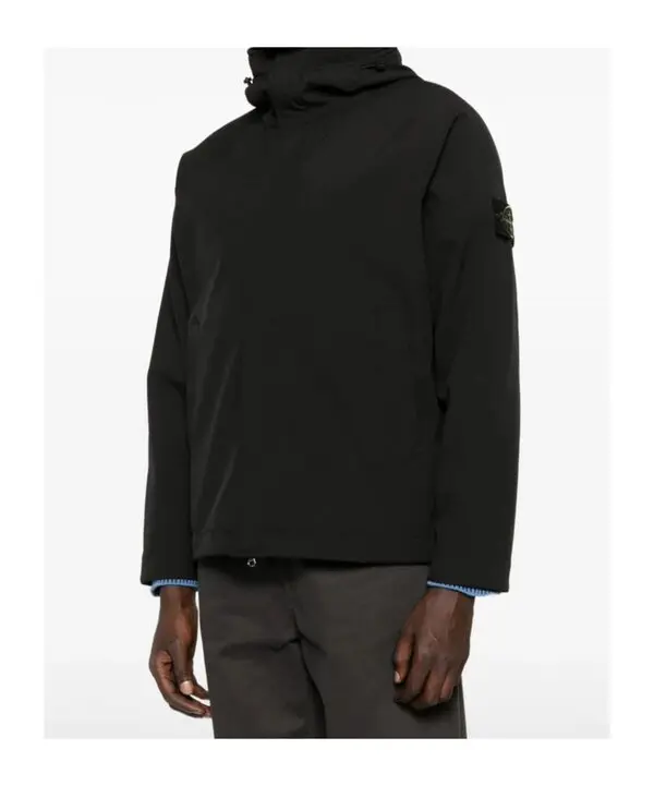 Stone Island Logo Patch High Neck Jacket