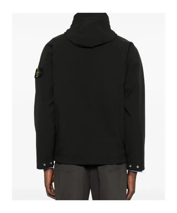 Stone Island Logo Patch High Neck Jacket