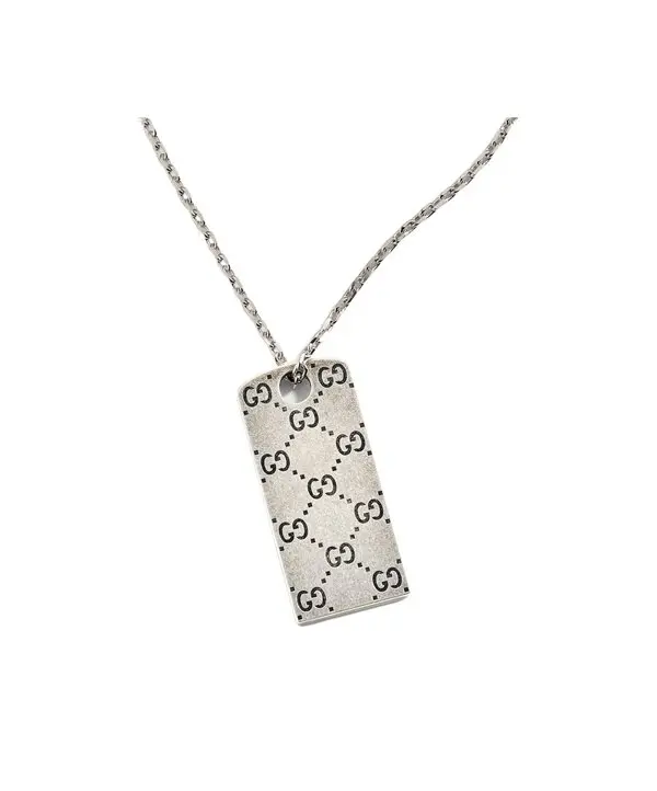Gucci Signature Pendant Tag Necklace - No