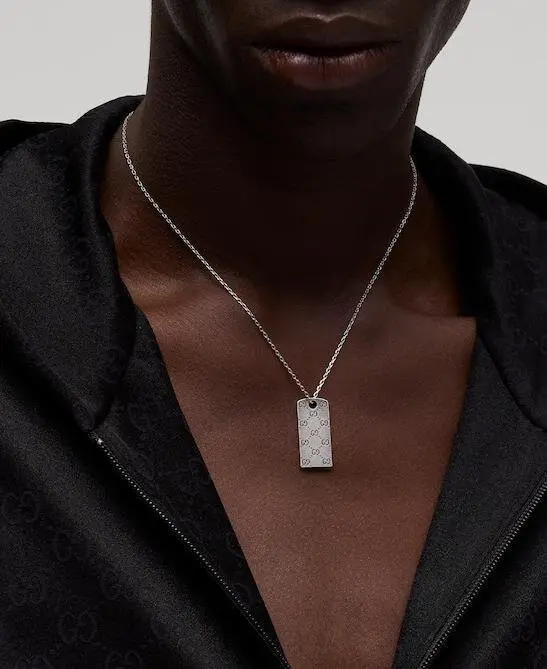 Gucci Signature Pendant Tag Necklace - No