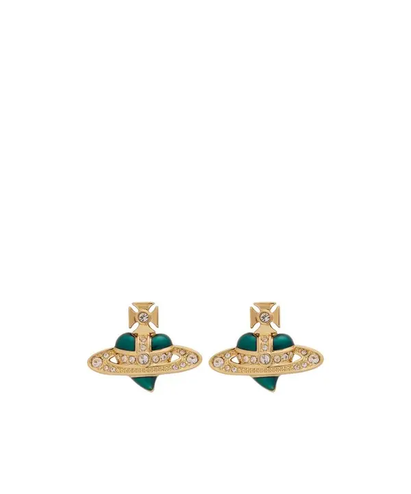 VIVIENNE WESTWOOD Heart-shaped Diamond Stud Earrings - No